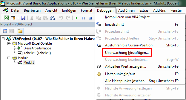 Excel VBA – Wie Sie Fehler in Ihren Makros finden – Denis Reis